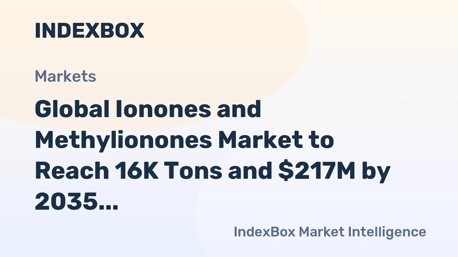 Global Ionones and Methylionones Market to Reach 16K Tons and $217M by 2035