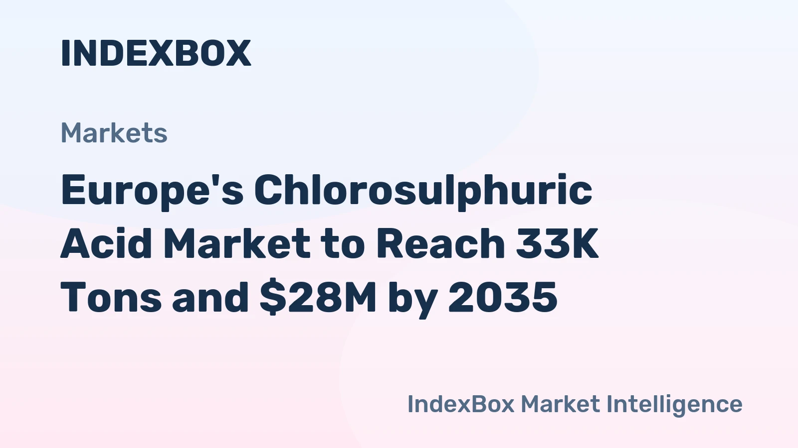 Europe's Chlorosulphuric Acid Market to Reach 33K Tons and $28M by 2035