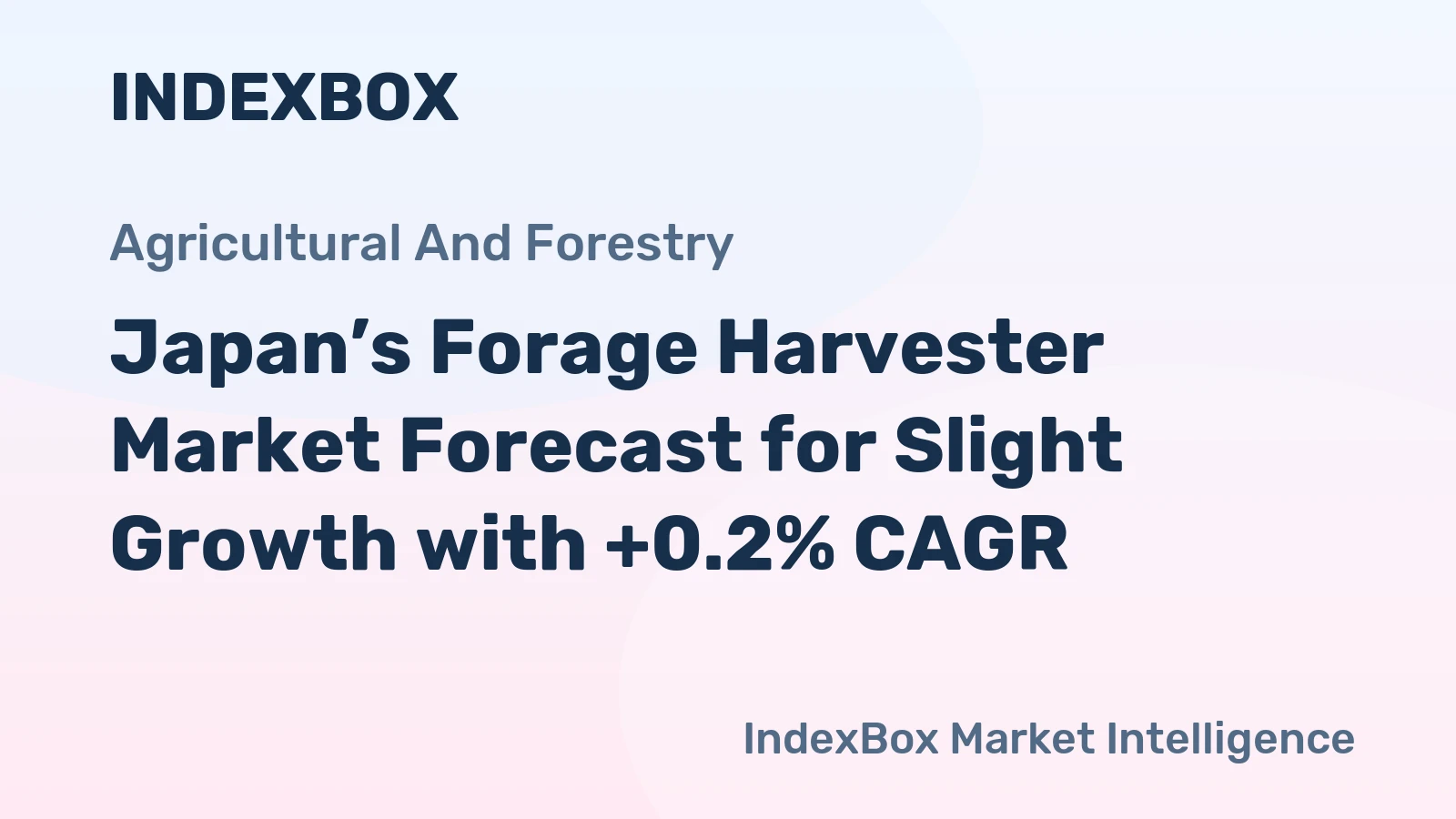 Japan’s Forage Harvester Market Forecast for Slight Growth with +0.2% CAGR