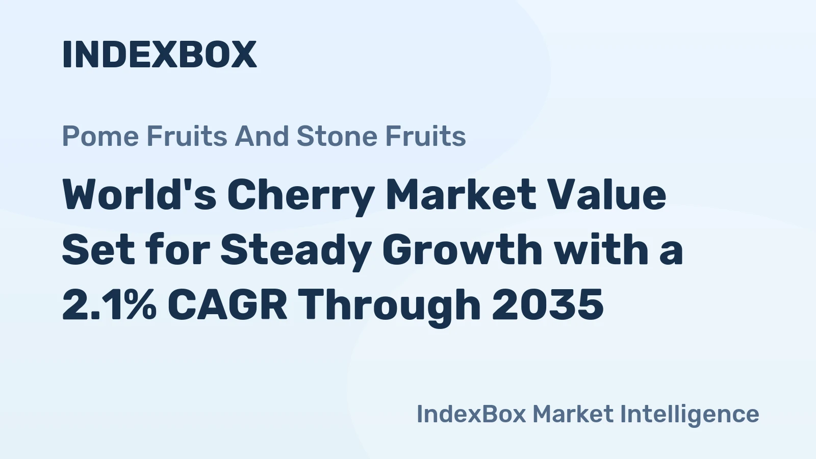 World's Cherry Market Value Set for Steady Growth with a 2.1% CAGR Through 2035