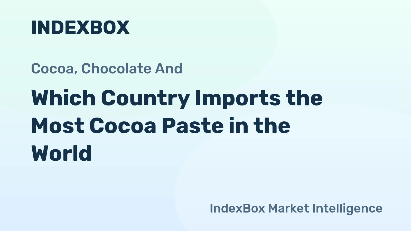 Which Country Imports the Most Cocoa Paste in the World?
