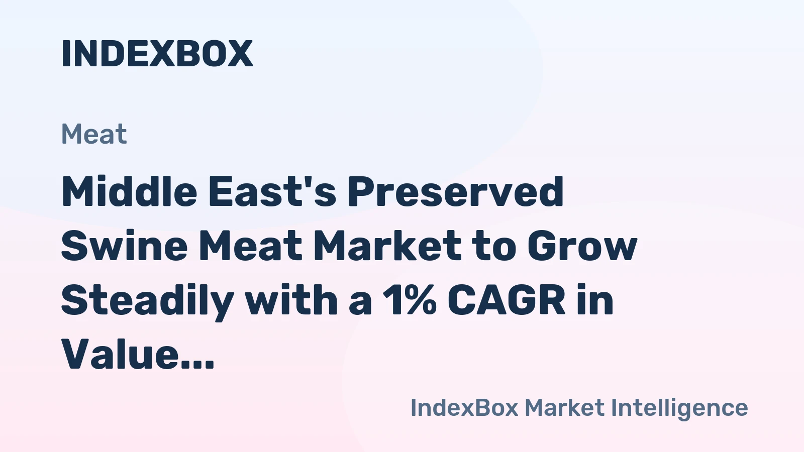 Middle East's Preserved Swine Meat Market to Grow Steadily with a 1% CAGR in Value Through 2035