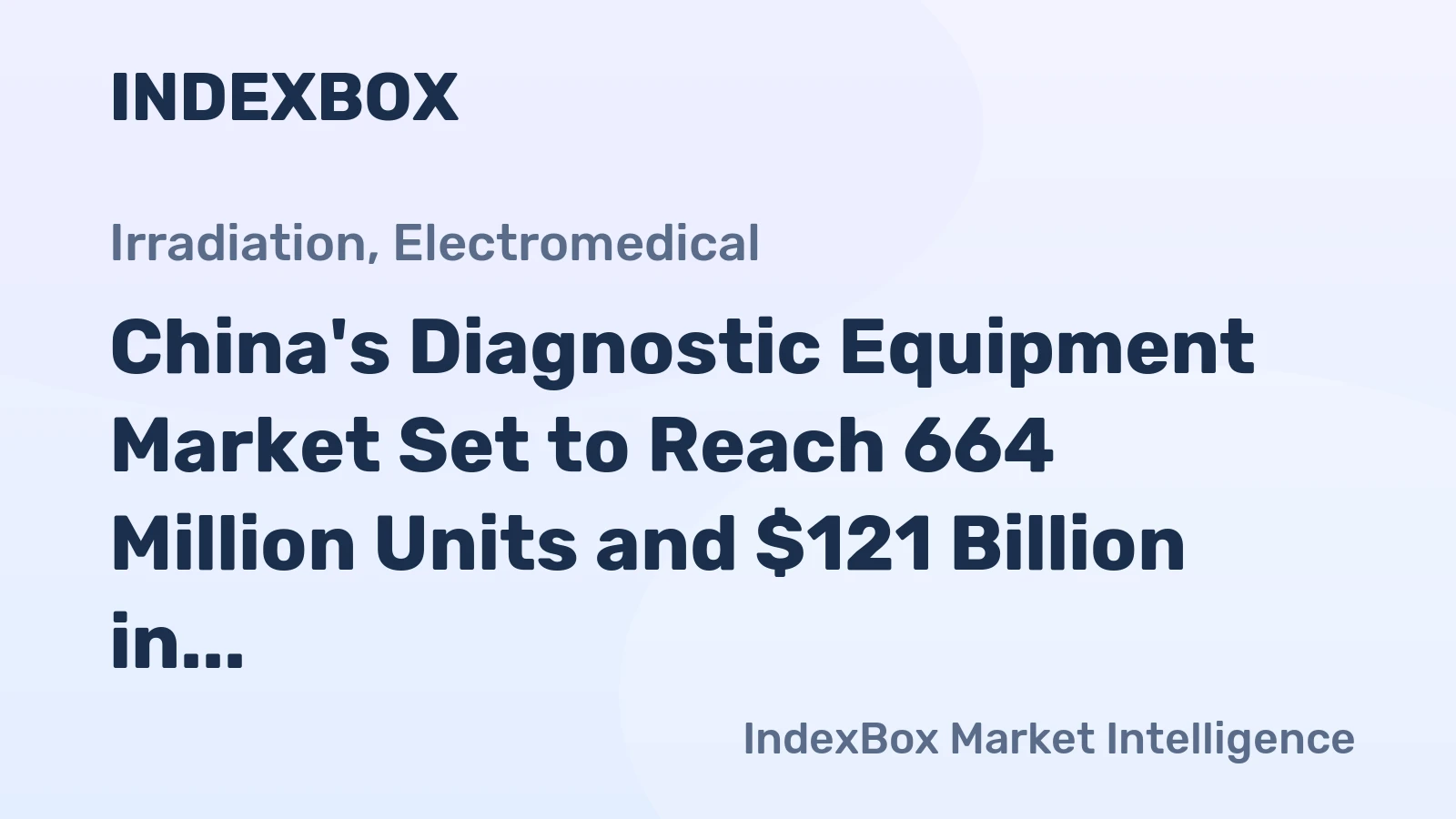 China's Diagnostic Equipment Market Set to Reach 664 Million Units and $121 Billion in Value