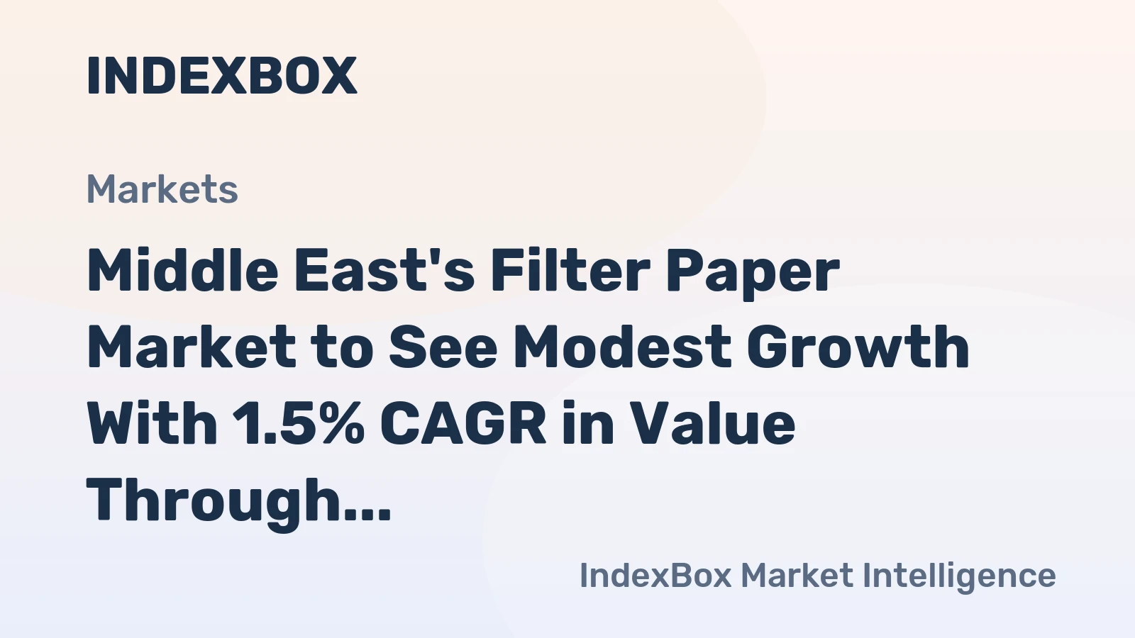 Middle East's Filter Paper Market to See Modest Growth With 1.5% CAGR in Value Through 2035