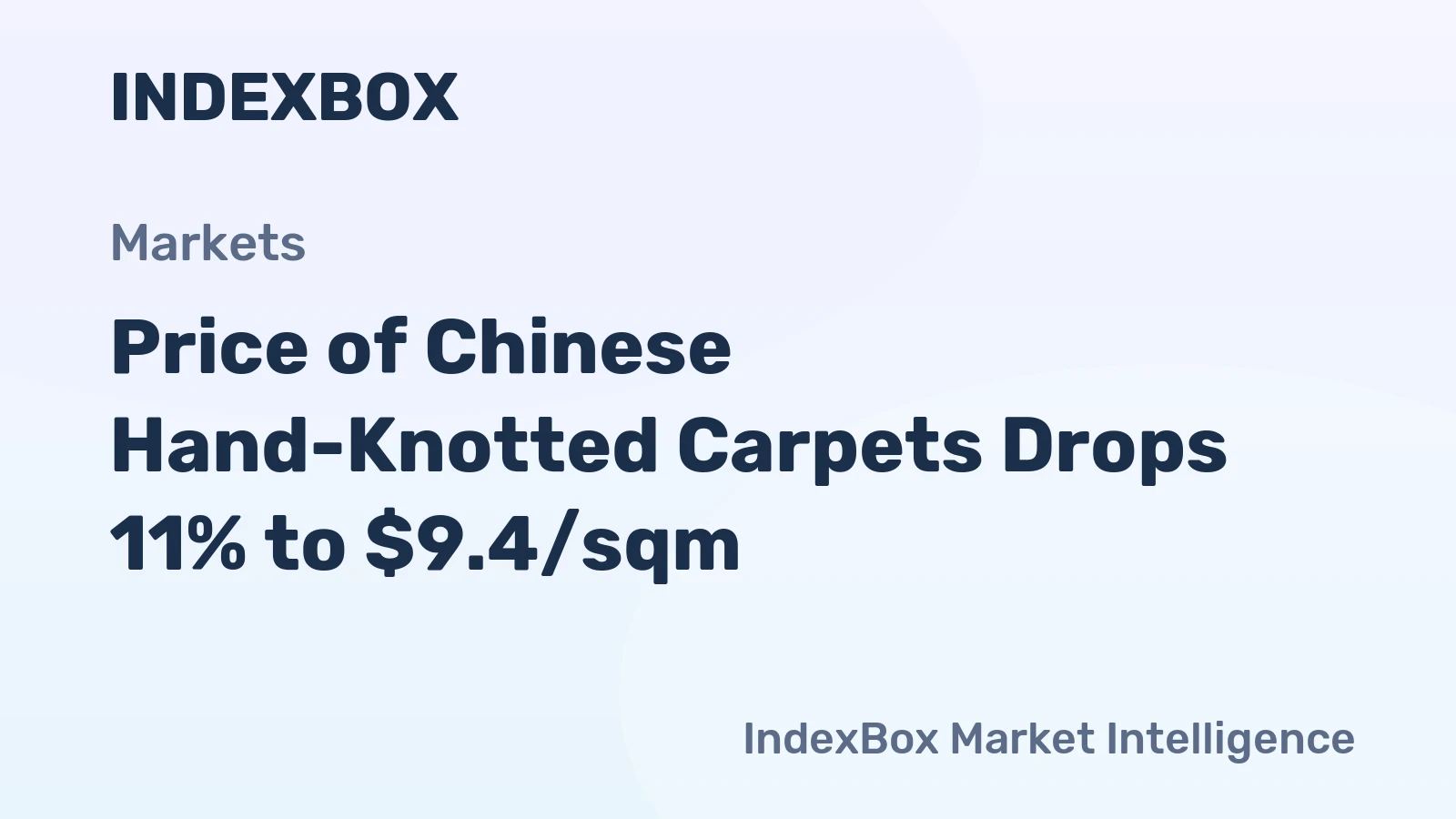 Price of Chinese Hand-Knotted Carpets Drops 11% to $9.4/sqm