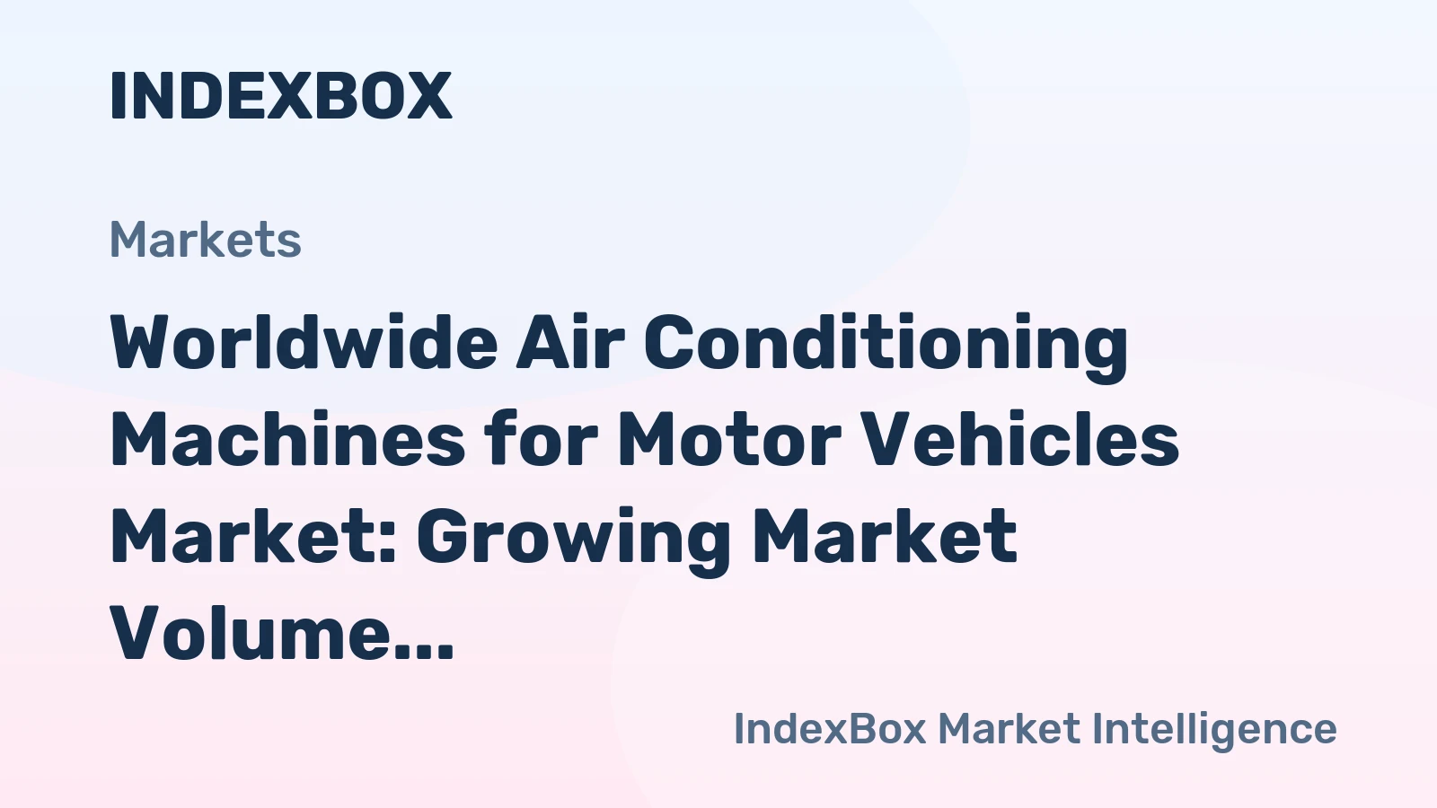 Worldwide Air Conditioning Machines for Motor Vehicles Market: Growing Market Volume to Reach 335M Units and Market Value to Reach $69.8B by 2035