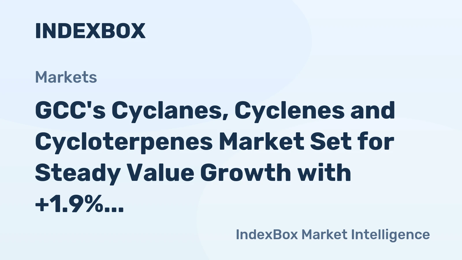 GCC's Cyclanes, Cyclenes and Cycloterpenes Market Set for Steady Value Growth with +1.9% CAGR Through 2035