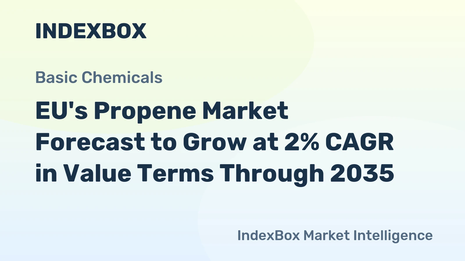 EU's Propene Market Forecast to Grow at 2% CAGR in Value Terms Through 2035