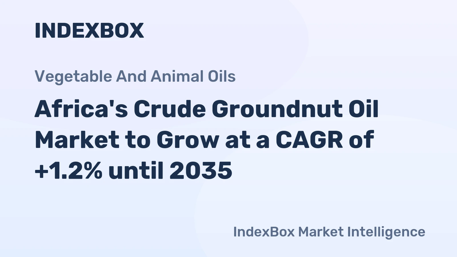 Africa's Crude Groundnut Oil Market to Grow at a CAGR of +1.2% until 2035