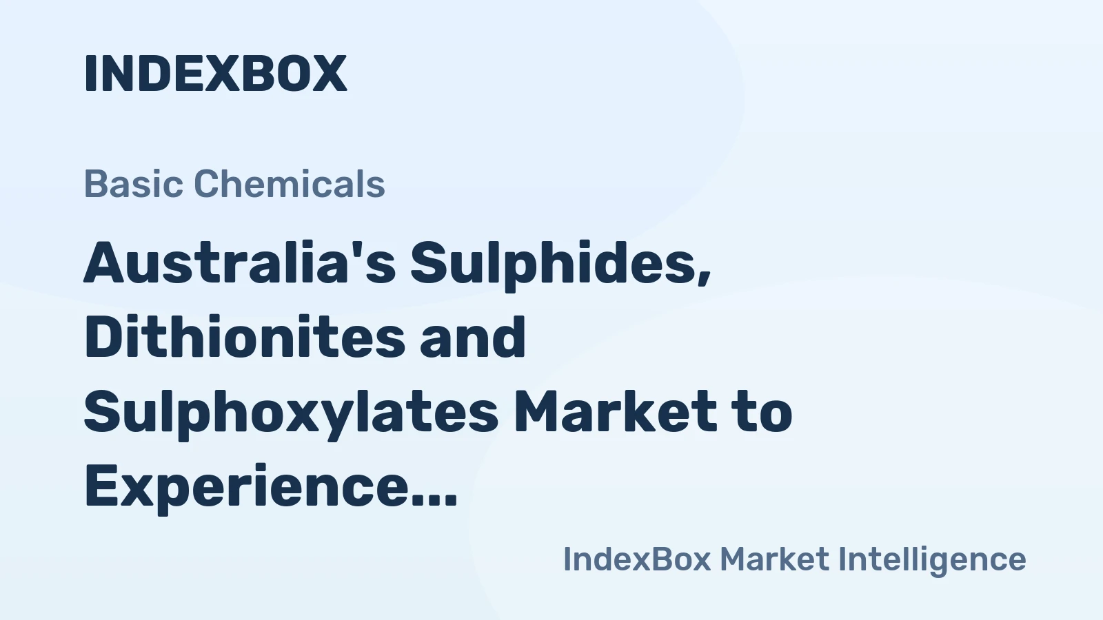 Australia's Sulphides, Dithionites and Sulphoxylates Market to Experience 5.3% CAGR Growth, Reaching $12M by 2035