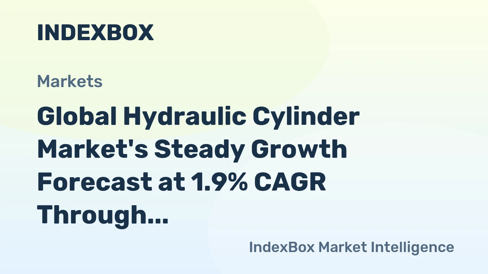 Global Hydraulic Cylinder Market's Steady Growth Forecast at 1.9% CAGR Through 2035