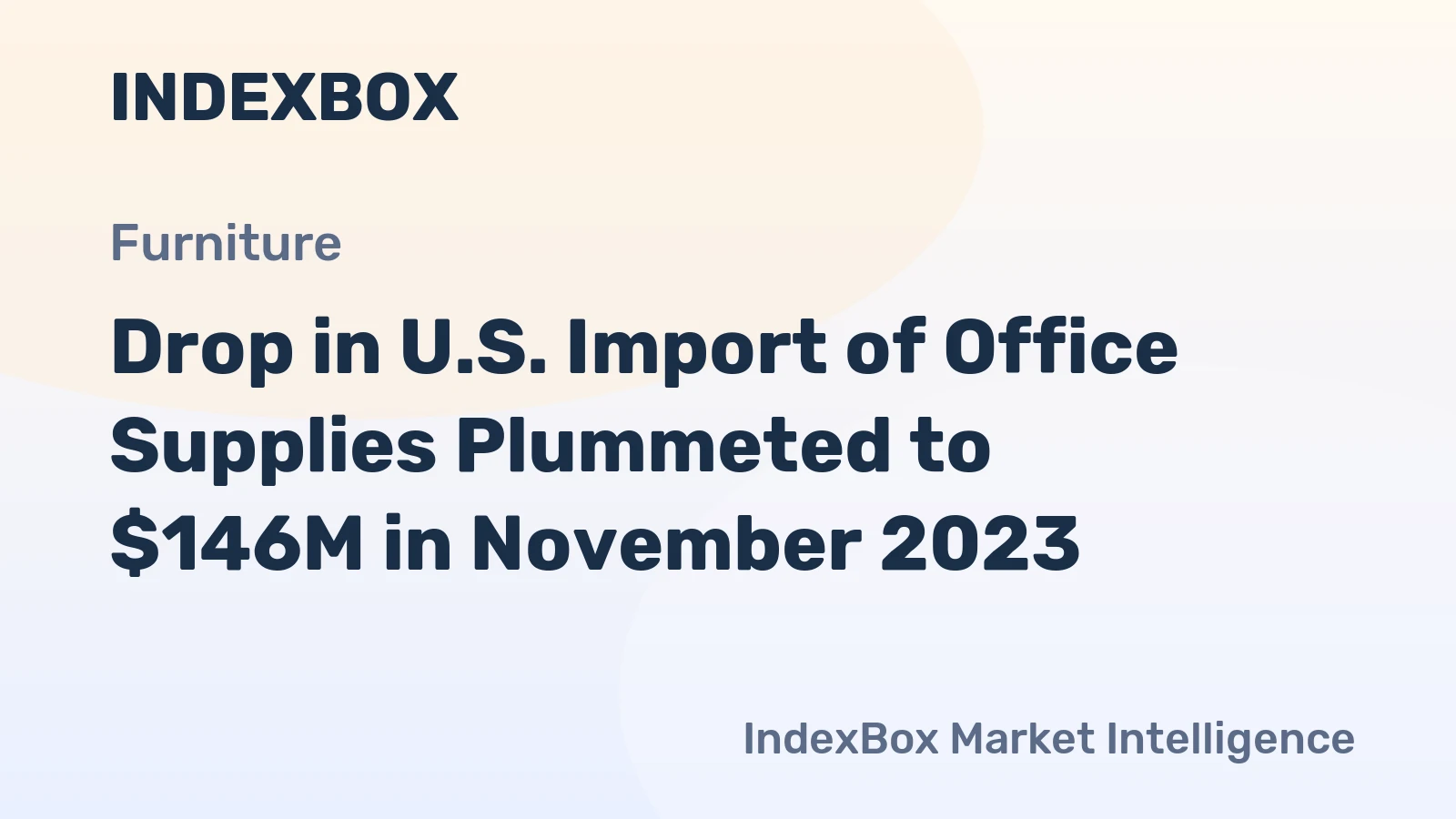 Drop in U.S. Import of Office Supplies Plummeted to $146M in November 2023