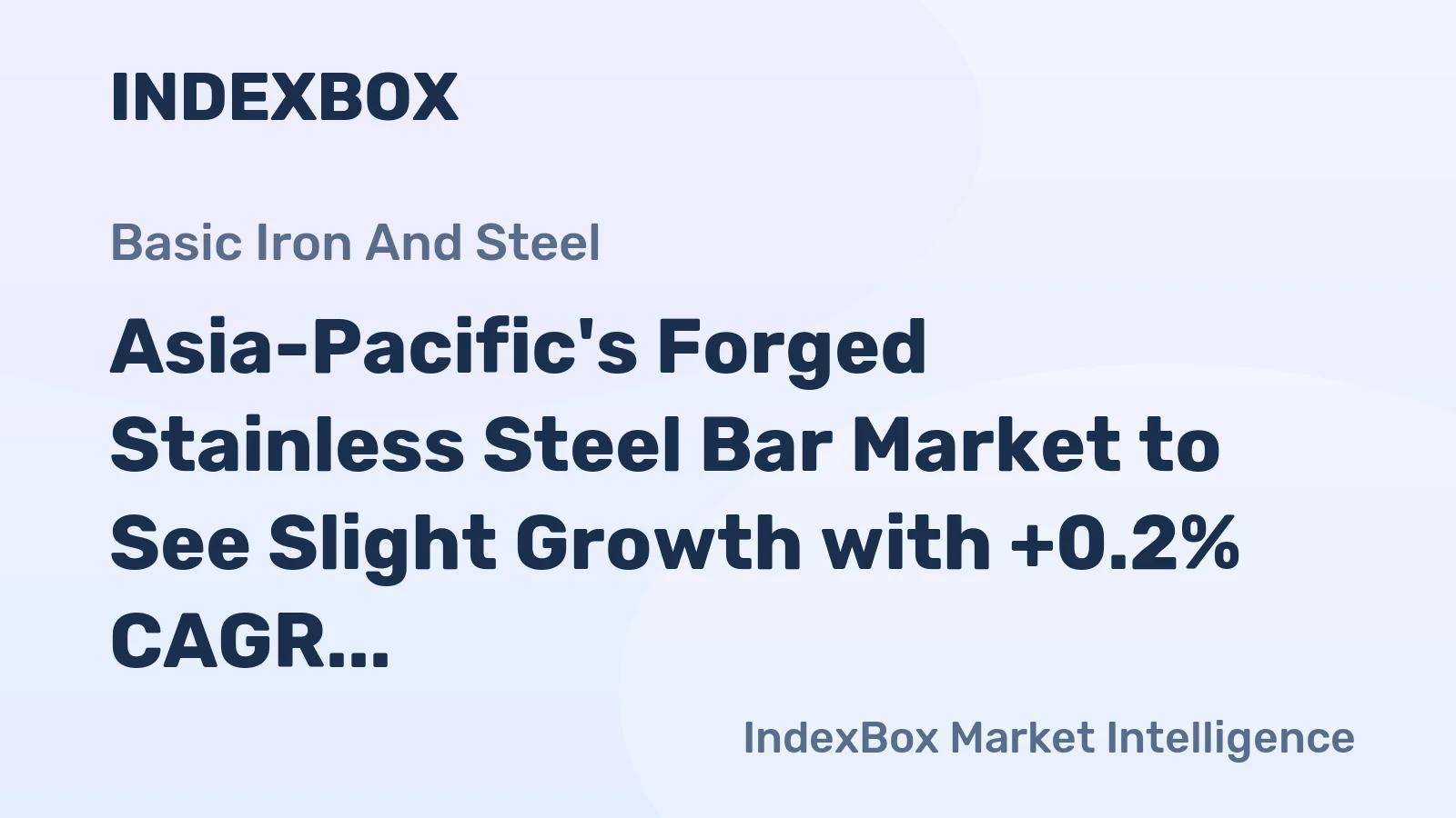 Asia-Pacific's Forged Stainless Steel Bar Market to See Slight Growth with +0.2% CAGR from 2024 to 2035