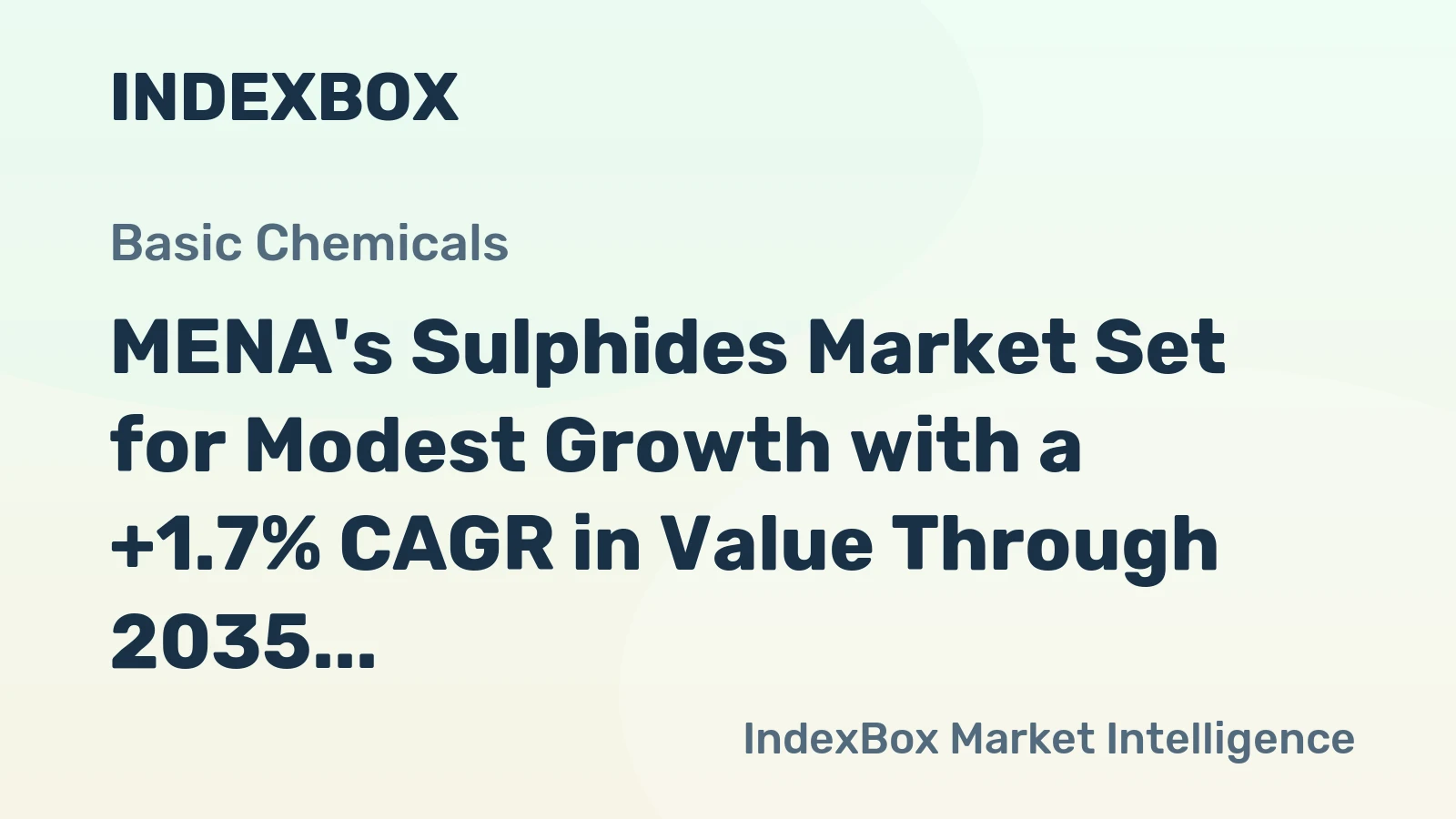 MENA's Sulphides Market Set for Modest Growth with a +1.7% CAGR in Value Through 2035