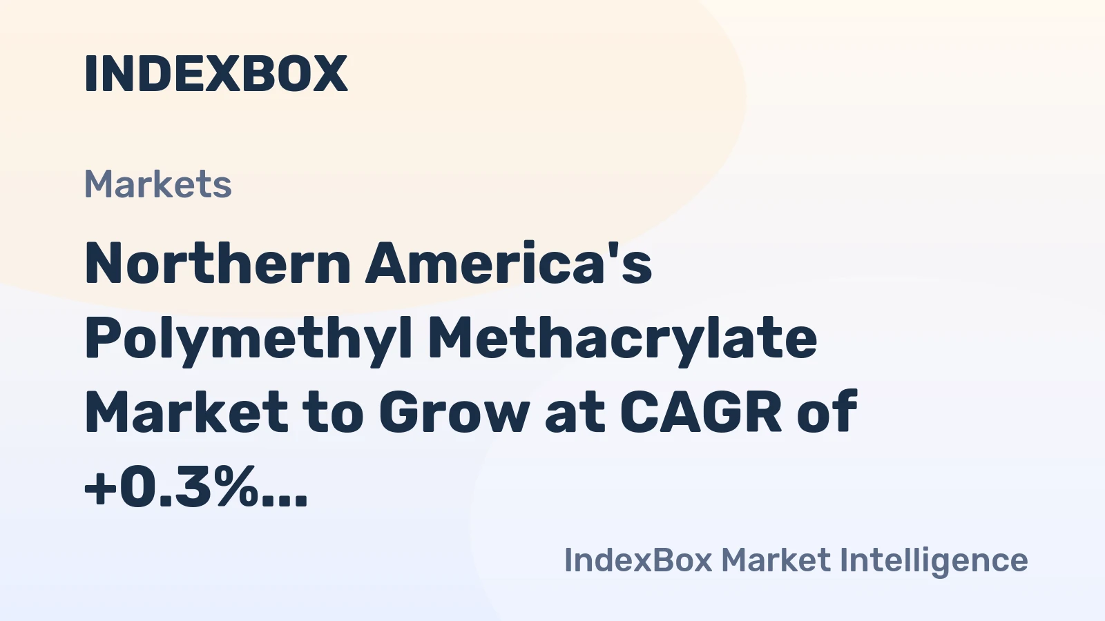 Northern America's Polymethyl Methacrylate Market to Grow at CAGR of +0.3% from 2024 to 2035