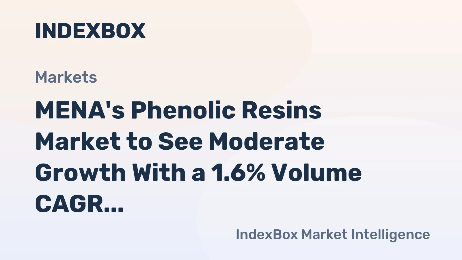 MENA's Phenolic Resins Market to See Moderate Growth With a 1.6% Volume CAGR Through 2035