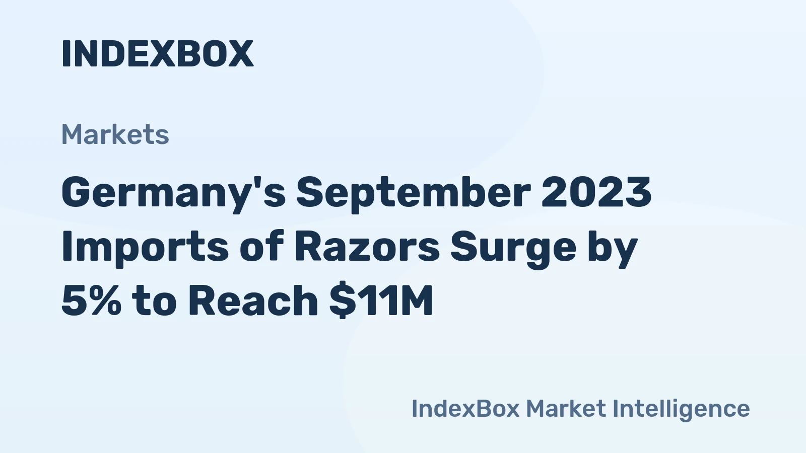 Germany's September 2023 Imports of Razors Surge by 5% to Reach $11M