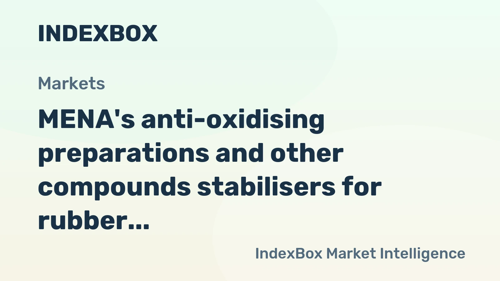 MENA's anti-oxidising preparations and other compounds stabilisers for rubber or plastics market is forecast to grow at a modest CAGR of +1.5%, reaching $639M by 2035.