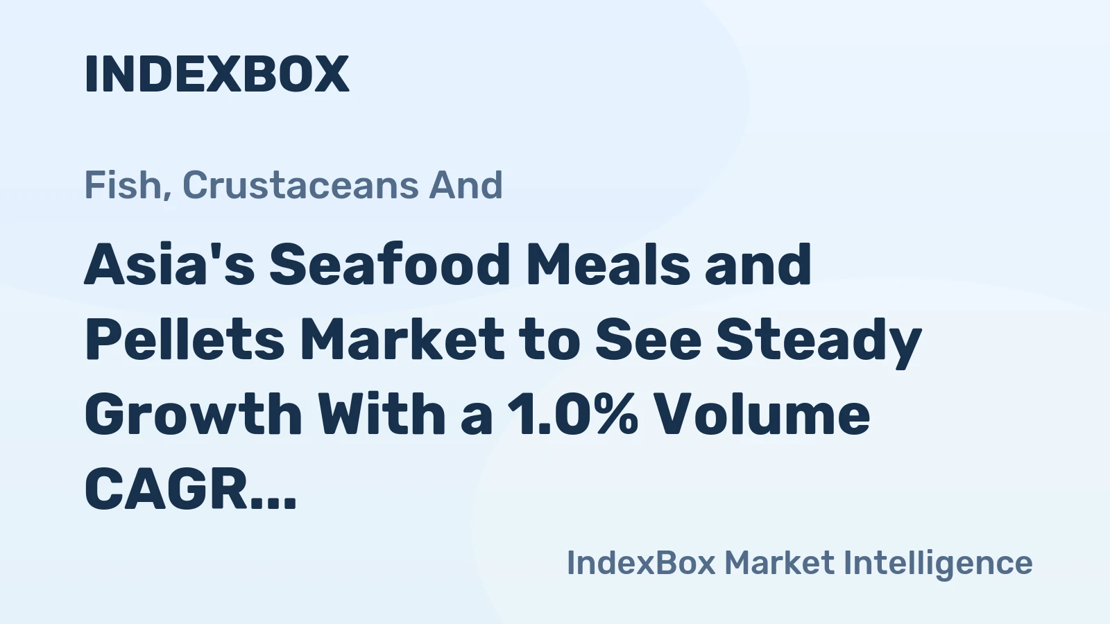Asia's Seafood Meals and Pellets Market to See Steady Growth With a 1.0% Volume CAGR Through 2035