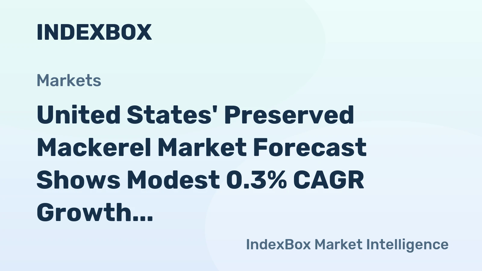 United States' Preserved Mackerel Market Forecast Shows Modest 0.3% CAGR Growth Through 2035