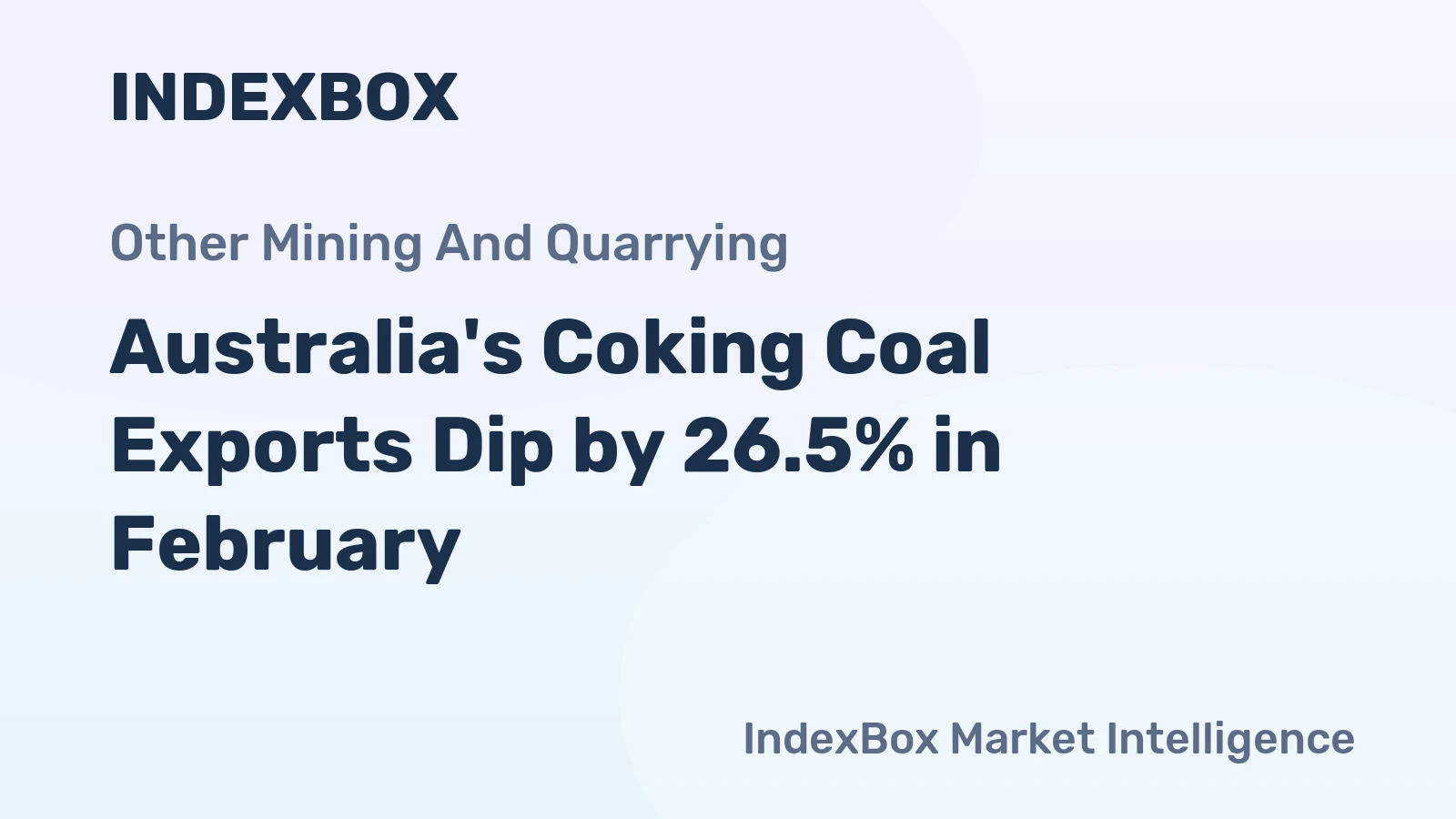 Australia's Coking Coal Exports Dip by 26.5% in February