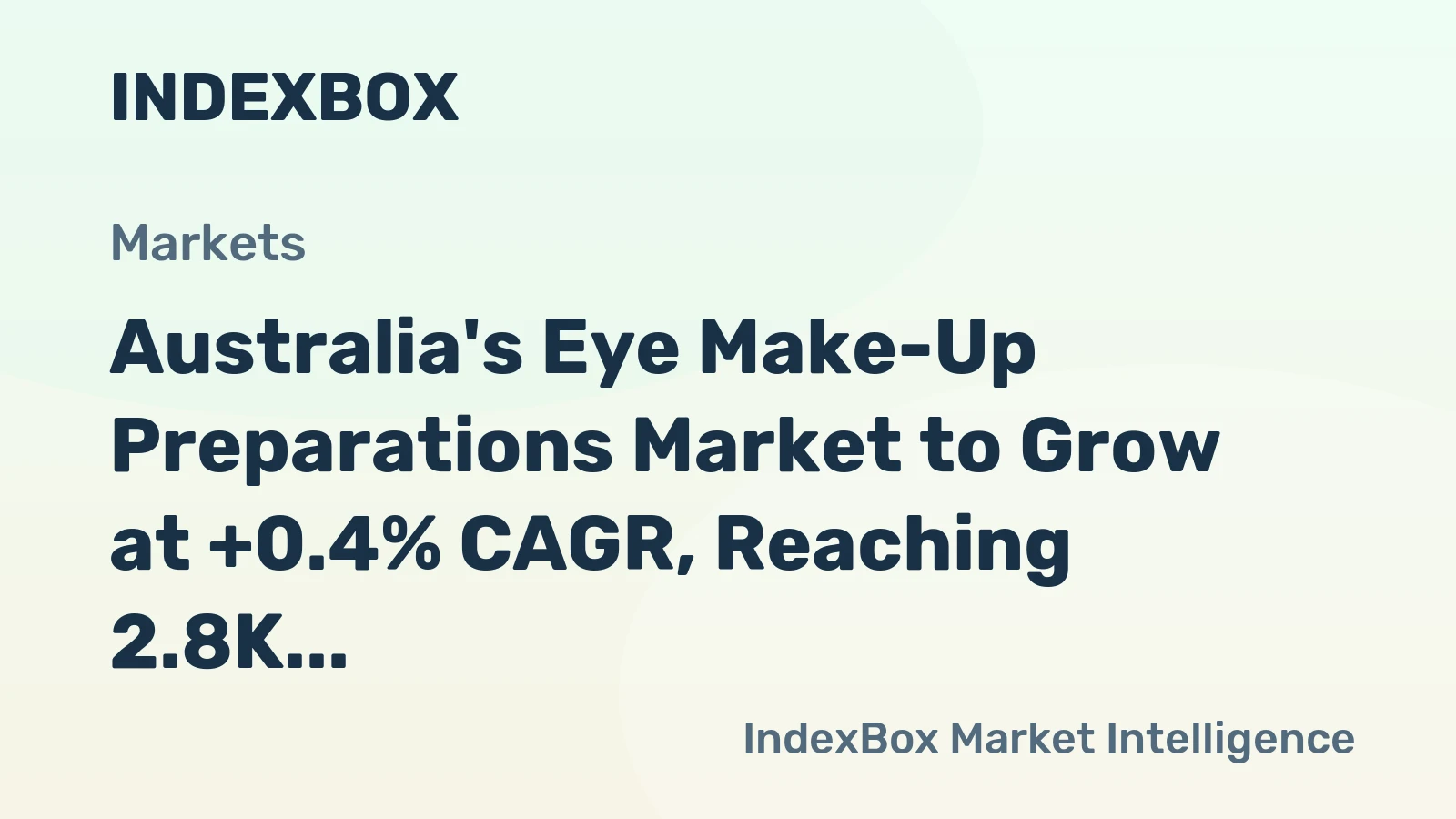 Australia's Eye Make-Up Preparations Market to Grow at +0.4% CAGR, Reaching 2.8K tons by 2035
