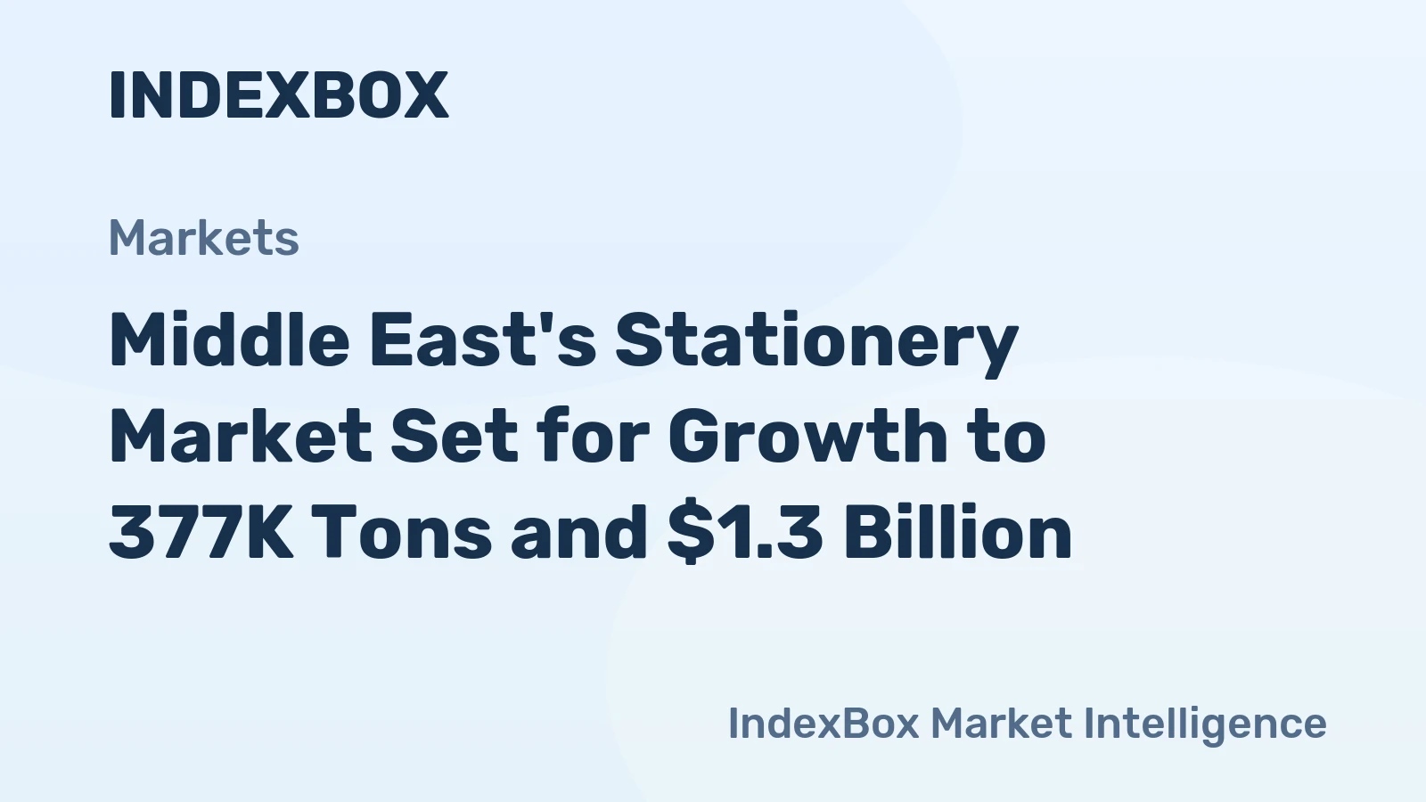 Middle East's Stationery Market Set for Growth to 377K Tons and $1.3 Billion