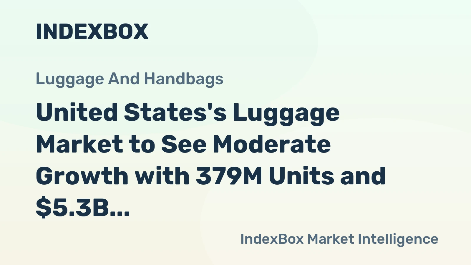 United States's Luggage Market to See Moderate Growth with 379M Units and $5.3B Value Forecasted by 2035