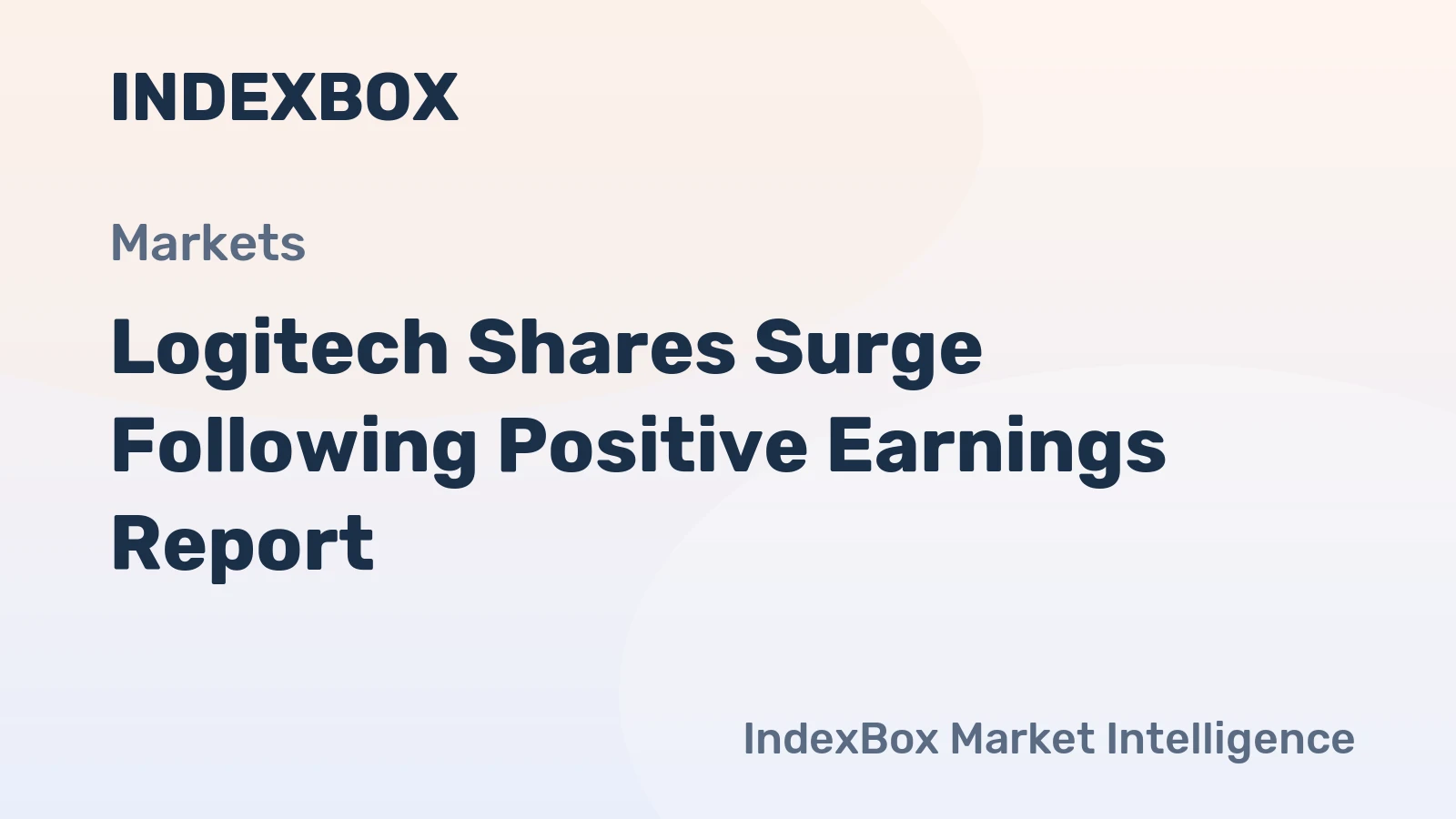 Logitech Shares Surge Following Positive Earnings Report