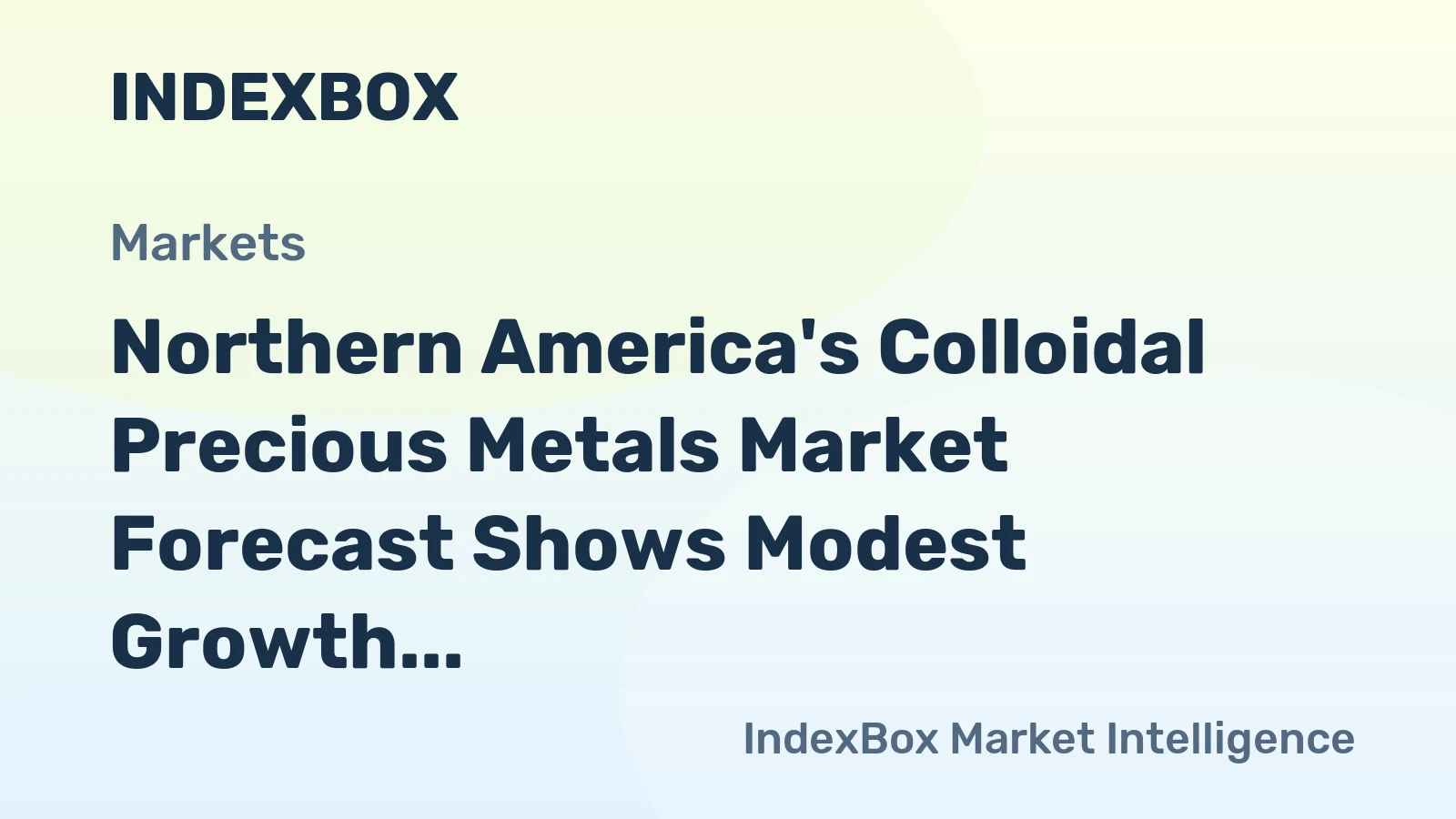 Northern America's Colloidal Precious Metals Market Forecast Shows Modest Growth With a 0.3% CAGR in Value