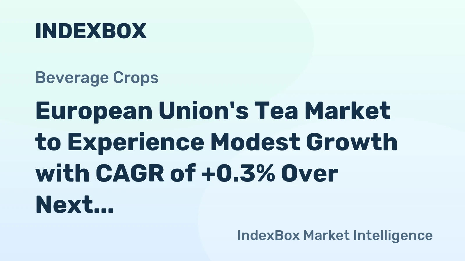 European Union's Tea Market to Experience Modest Growth with CAGR of +0.3% Over Next Decade