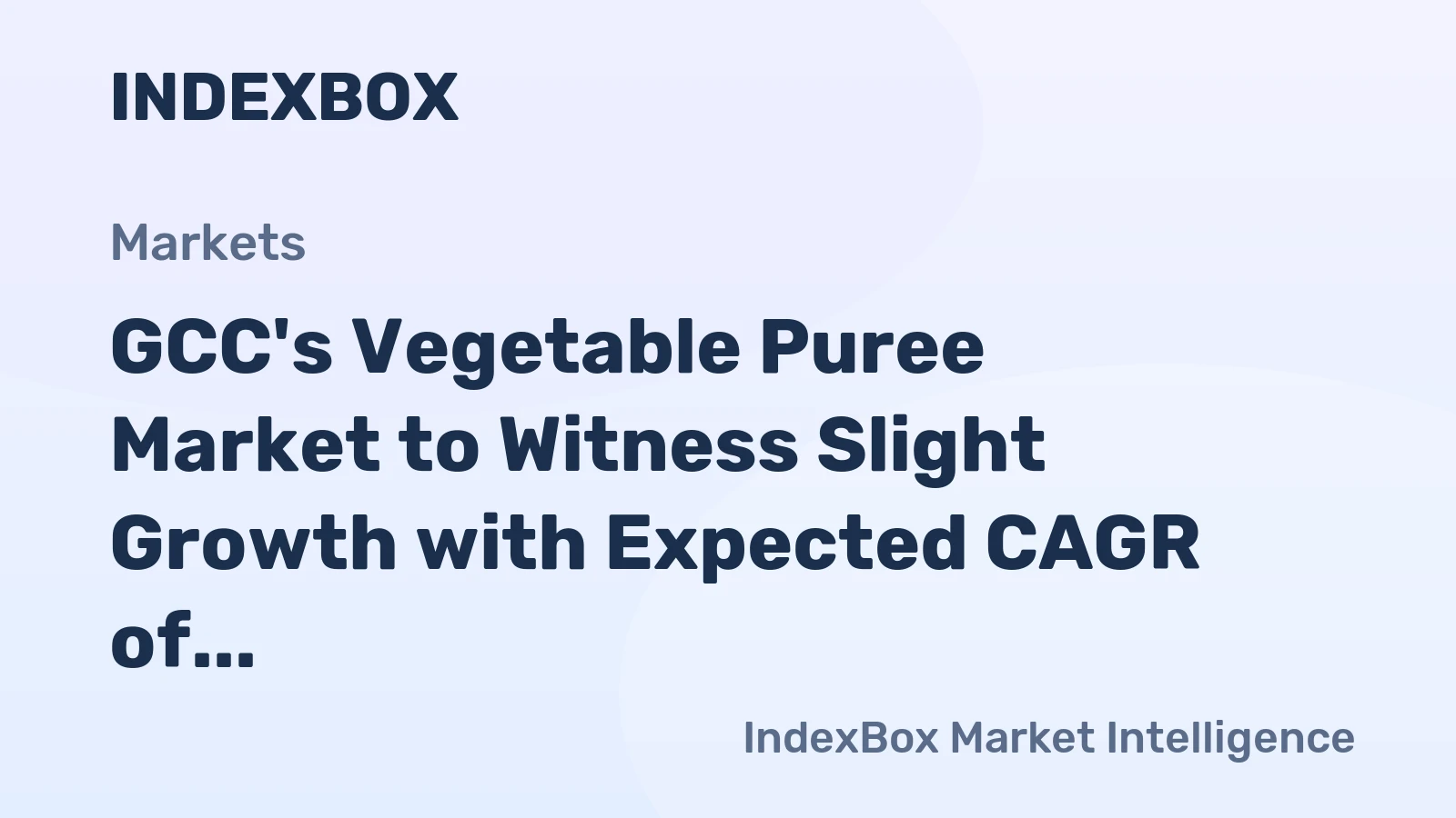 GCC's Vegetable Puree Market to Witness Slight Growth with Expected CAGR of +1.6% from 2024 to 2035