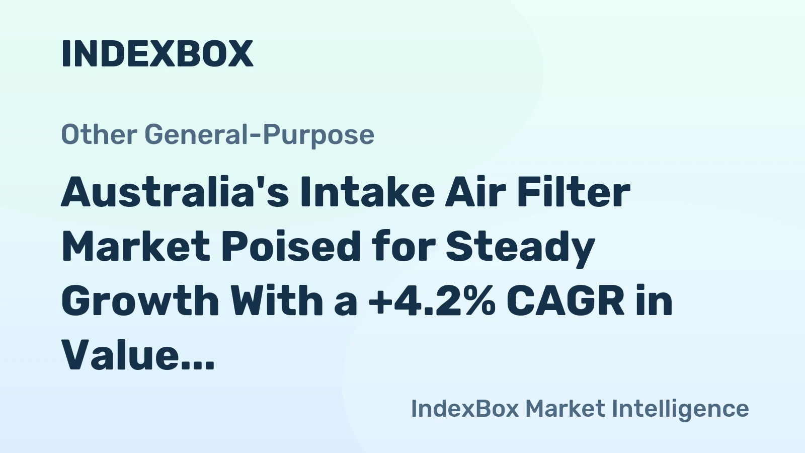 Australia's Intake Air Filter Market Poised for Steady Growth With a +4.2% CAGR in Value Through 2035
