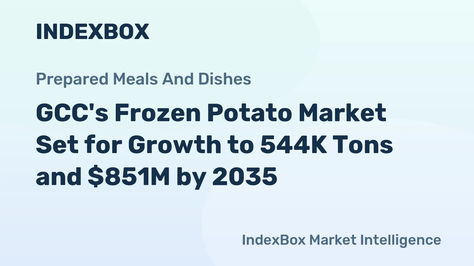 GCC's Frozen Potato Market Set for Growth to 544K Tons and $851M by 2035