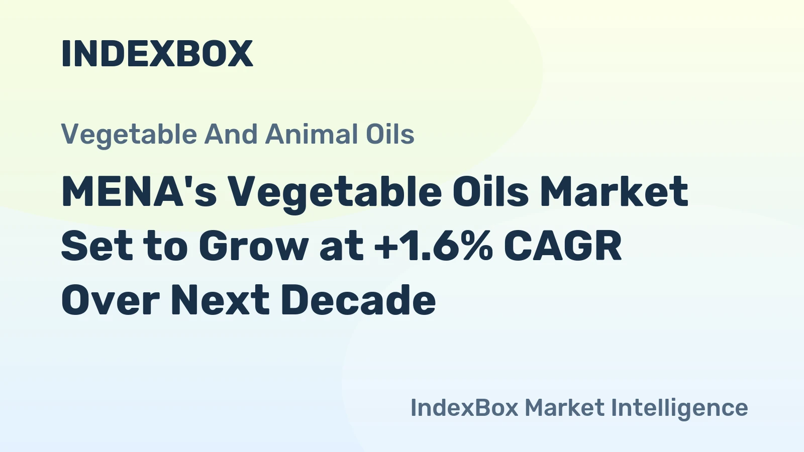 MENA's Vegetable Oils Market Set to Grow at +1.6% CAGR Over Next Decade
