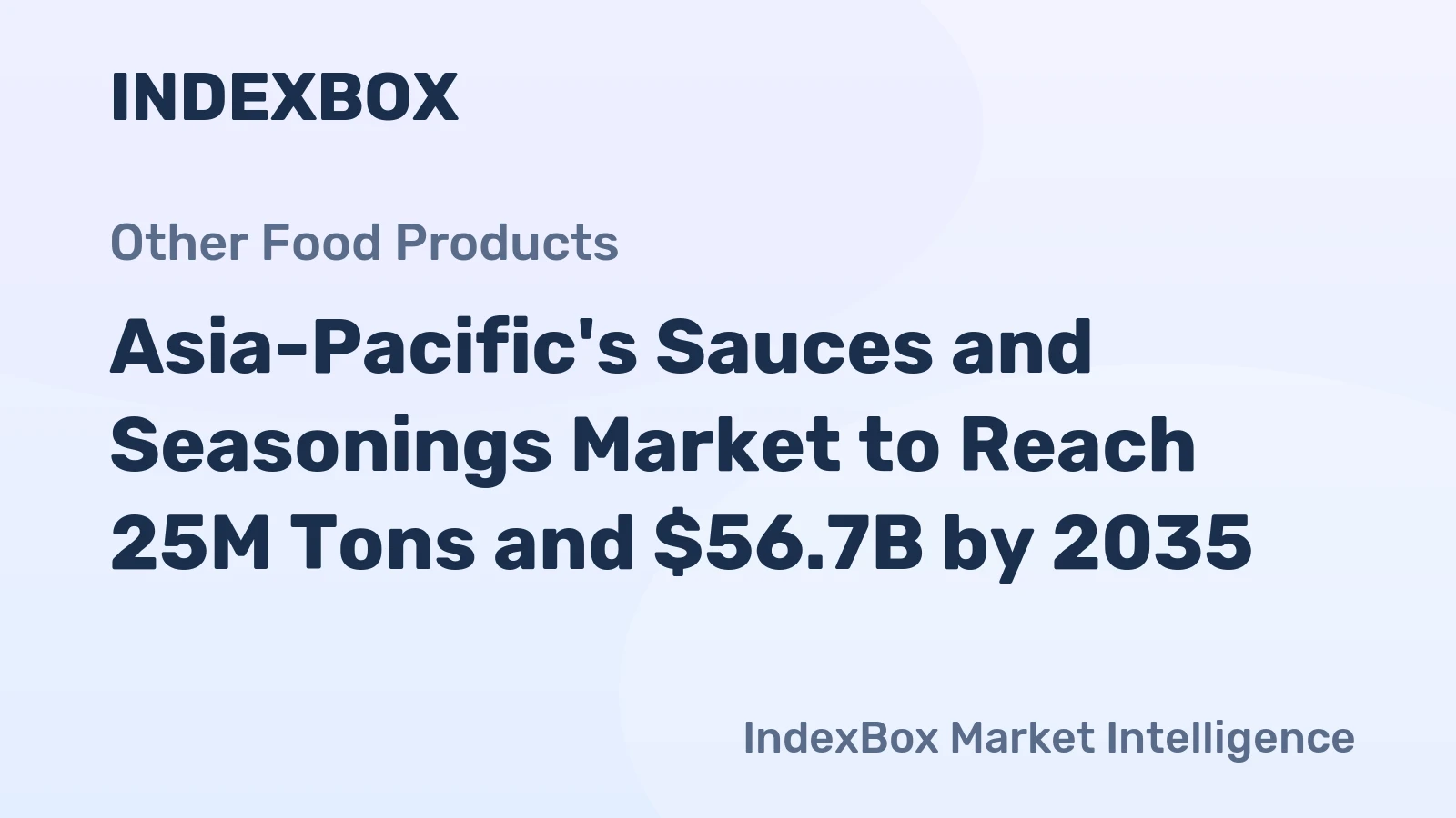 Asia-Pacific's Sauces and Seasonings Market to Reach 25M Tons and $56.7B by 2035