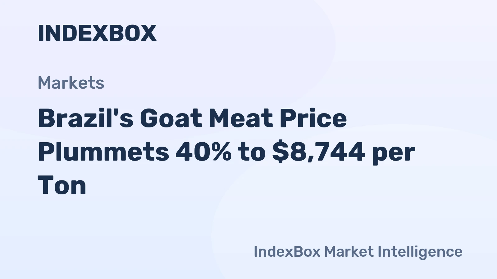 Brazil's Goat Meat Price Plummets 40% to $8,744 per Ton