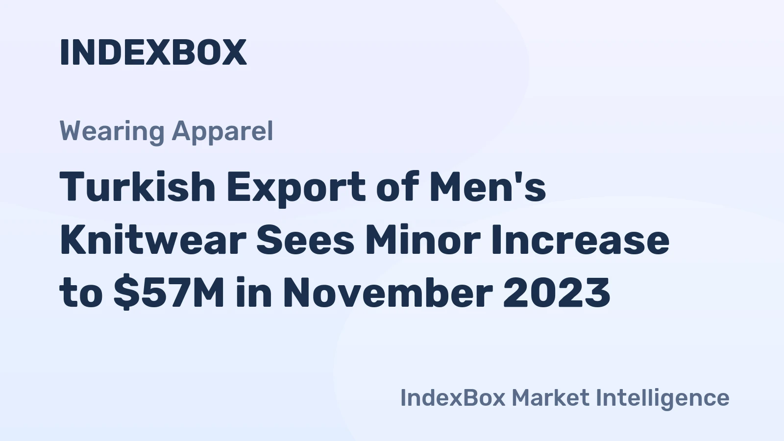 Turkish Export of Men's Knitwear Sees Minor Increase to $57M in November 2023.