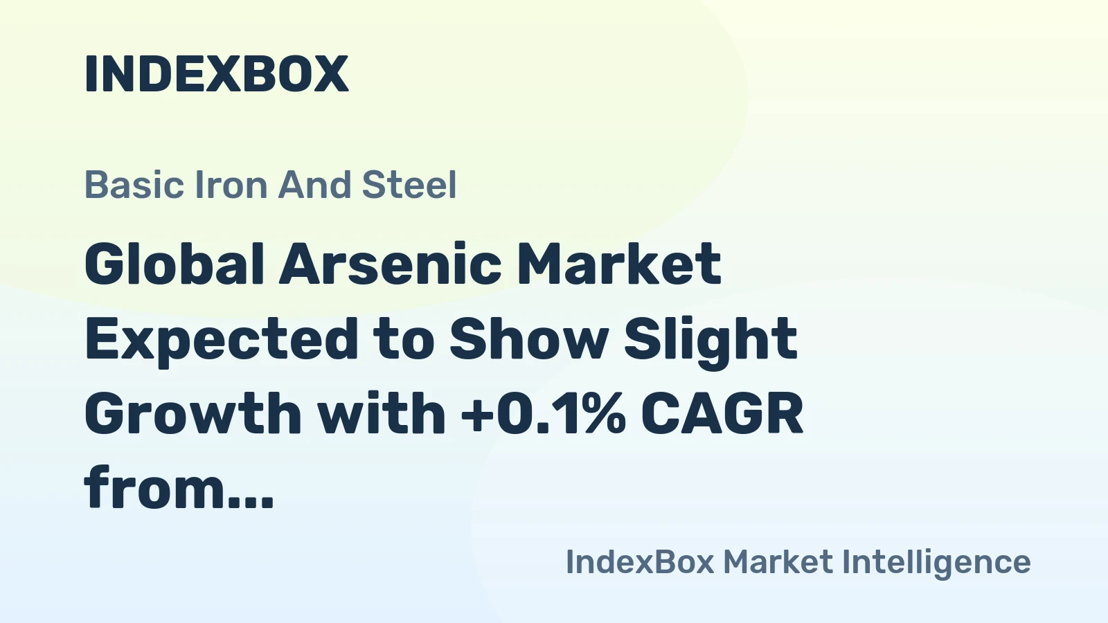 Global Arsenic Market Expected to Show Slight Growth with +0.1% CAGR from 2024 to 2035