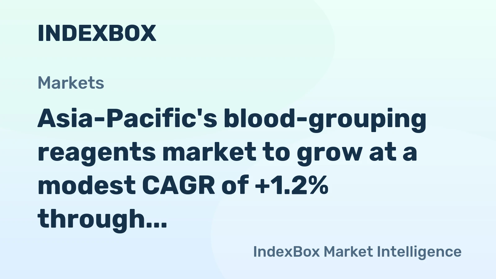 Asia-Pacific's blood-grouping reagents market to grow at a modest CAGR of +1.2% through 2035, reaching $760M, driven by sustained regional demand.