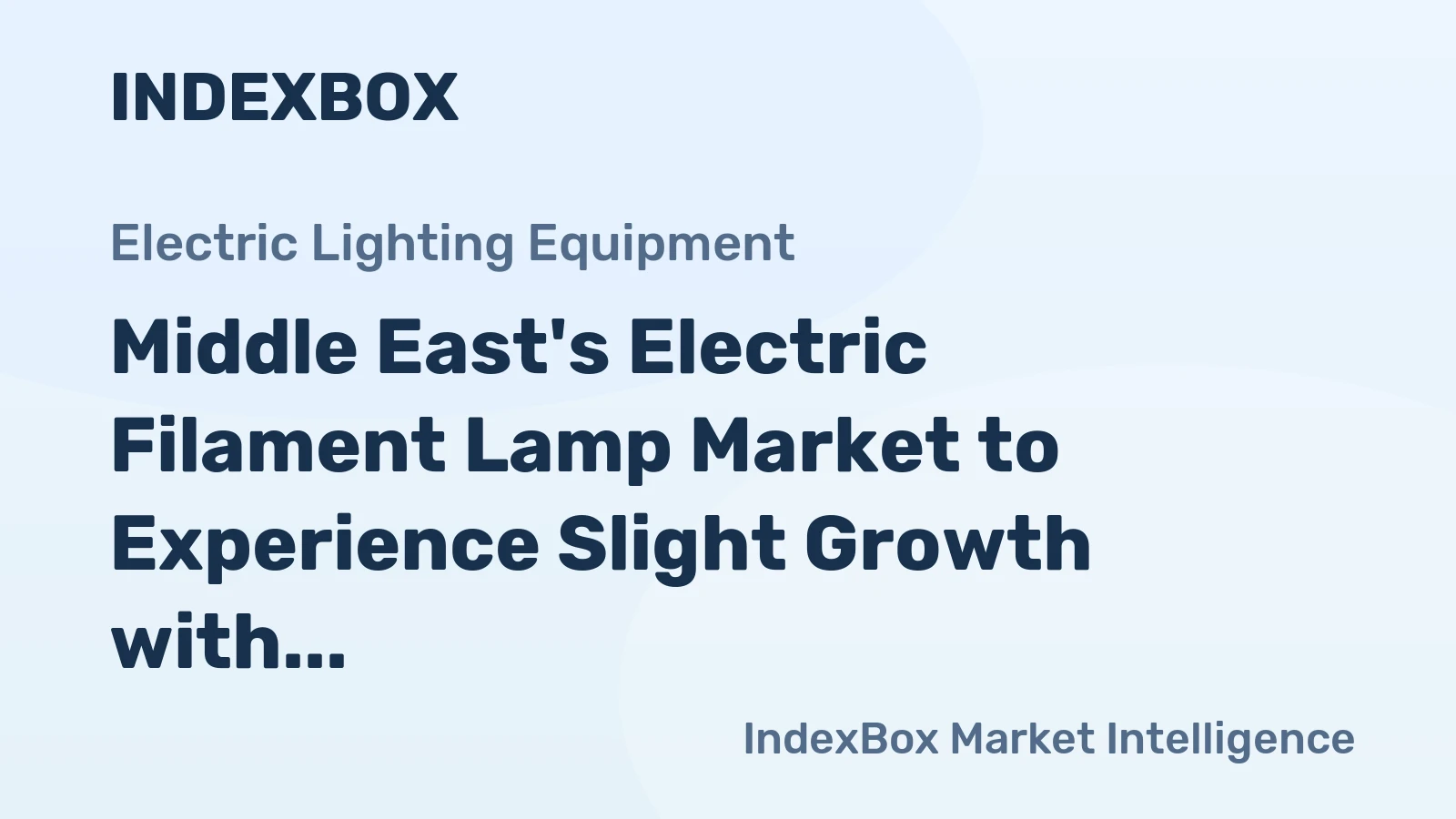 Middle East's Electric Filament Lamp Market to Experience Slight Growth with CAGR of +0.6%