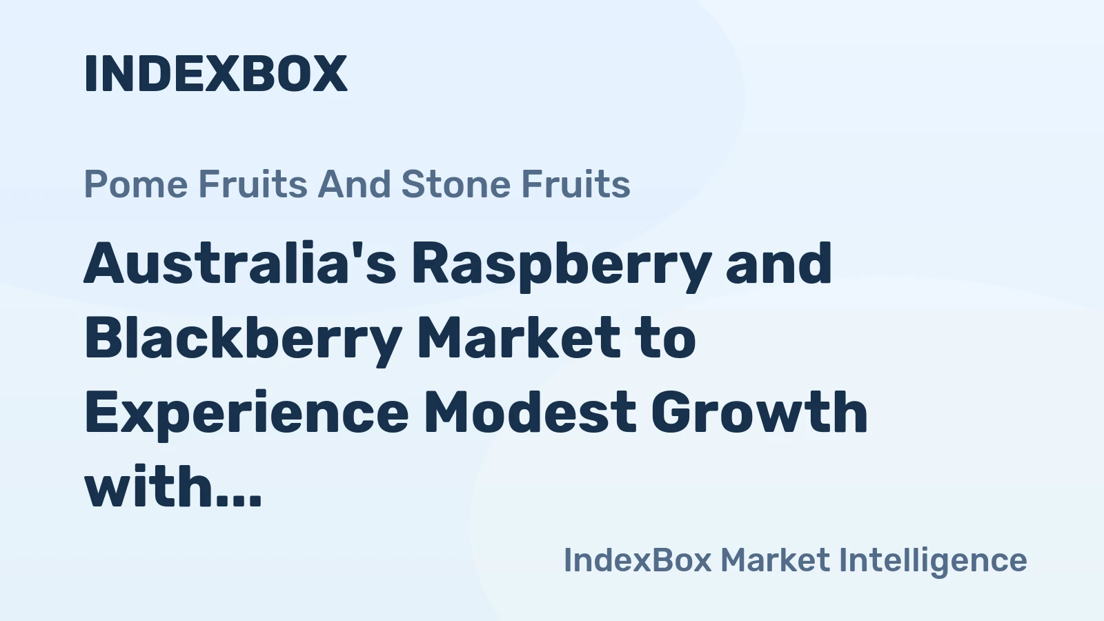 Australia's Raspberry and Blackberry Market to Experience Modest Growth with +1.5% CAGR