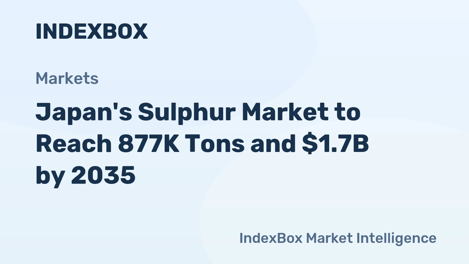 Japan's Sulphur Market to Reach 877K Tons and $1.7B by 2035