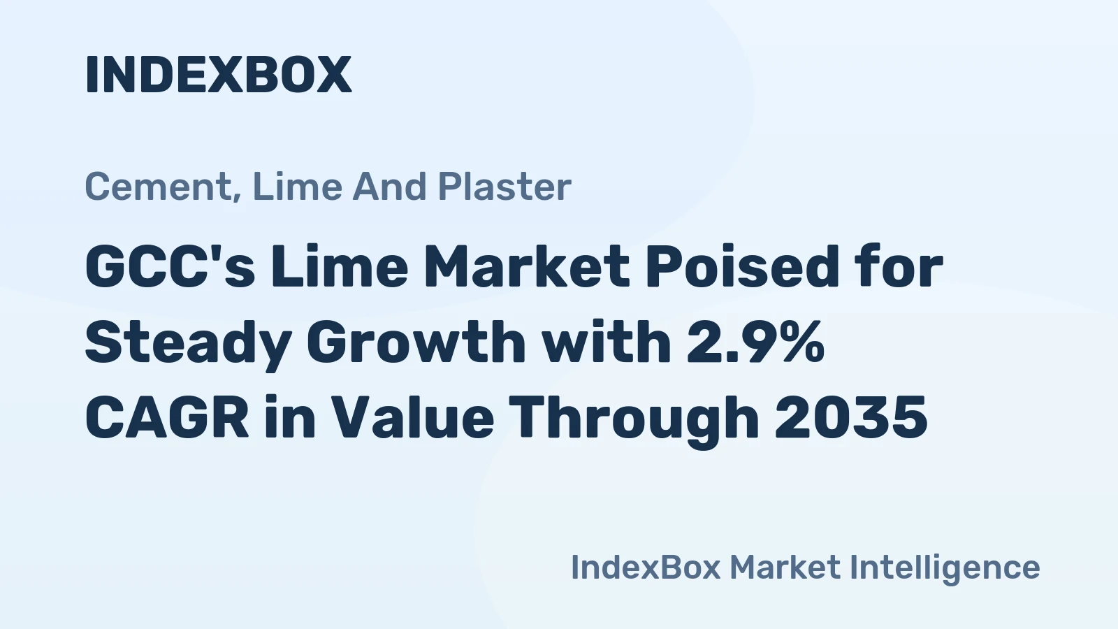 GCC's Lime Market Poised for Steady Growth with 2.9% CAGR in Value Through 2035