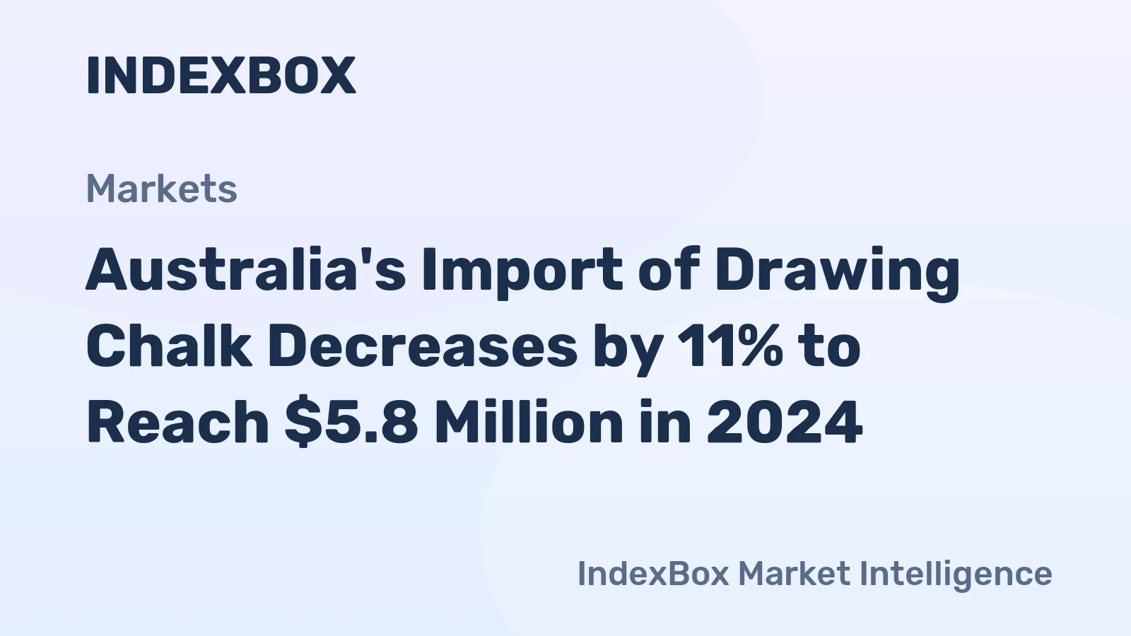 Australia's Import of Drawing Chalk Decreases by 11% to Reach $5.8 Million in 2024