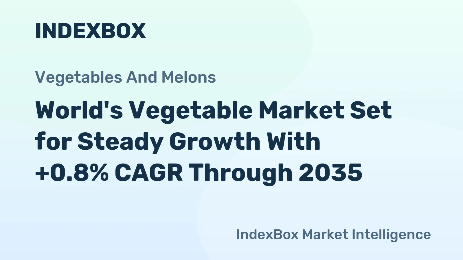 World's Vegetable Market Set for Steady Growth With +0.8% CAGR Through 2035