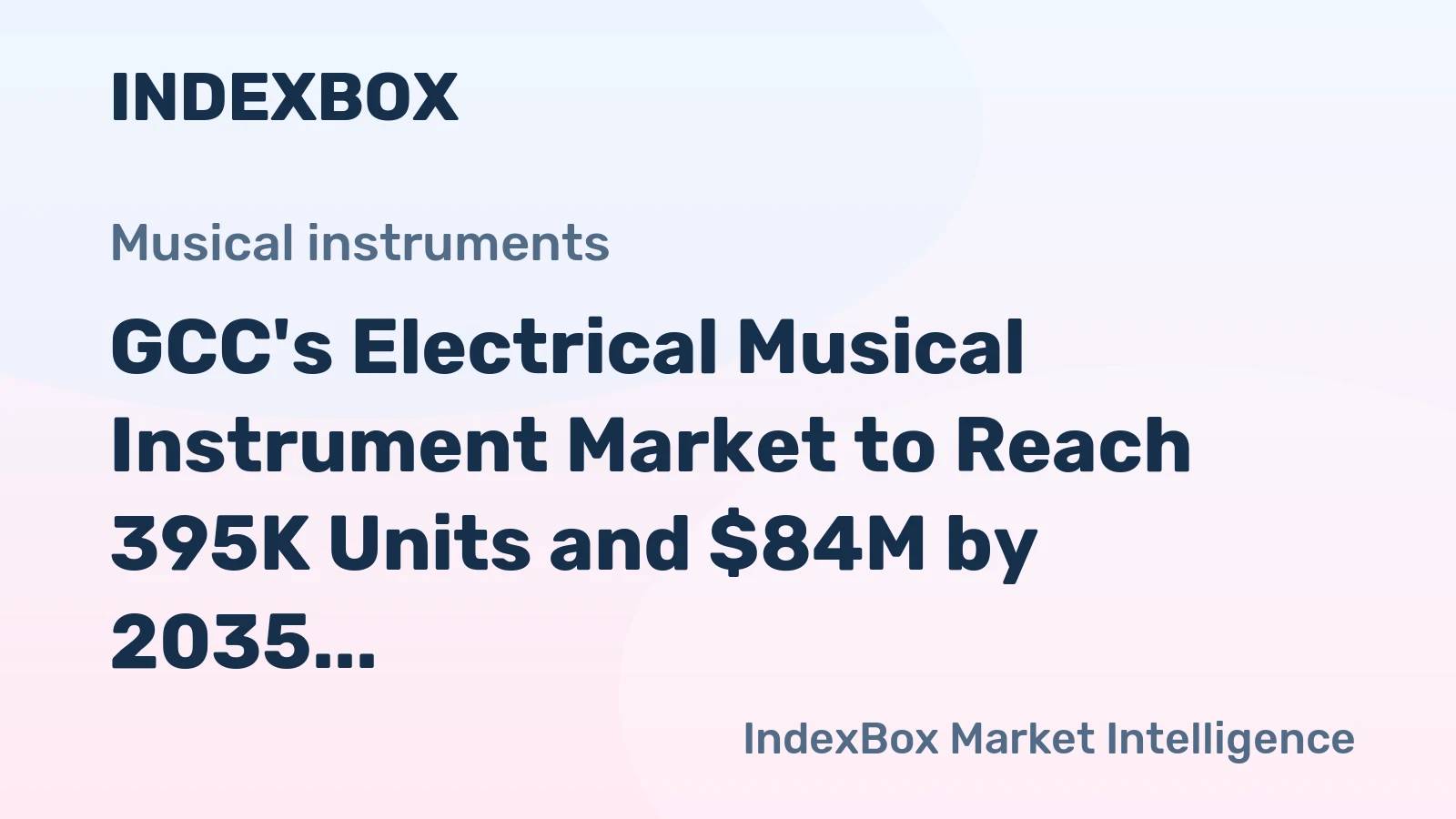 GCC's Electrical Musical Instrument Market to Reach 395K Units and $84M by 2035