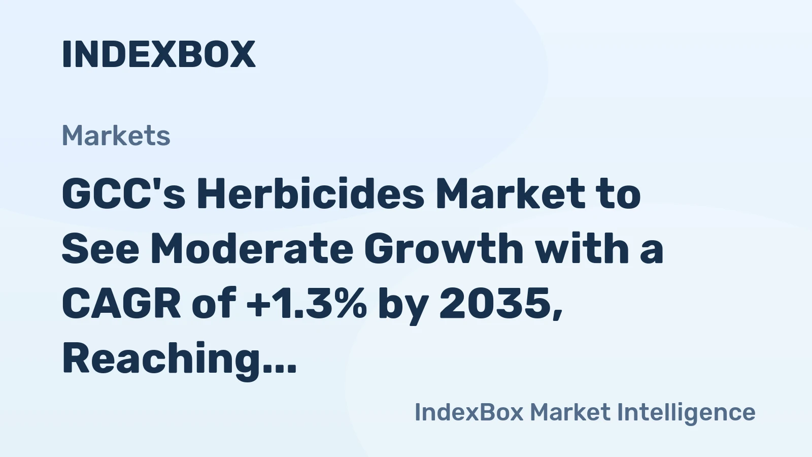 GCC's Herbicides Market to See Moderate Growth with a CAGR of +1.3% by 2035, Reaching $242M in Value
