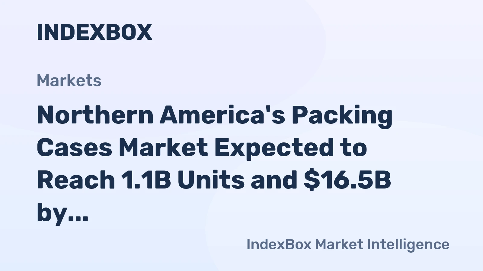 Northern America's Packing Cases Market Expected to Reach 1.1B Units and $16.5B by 2035