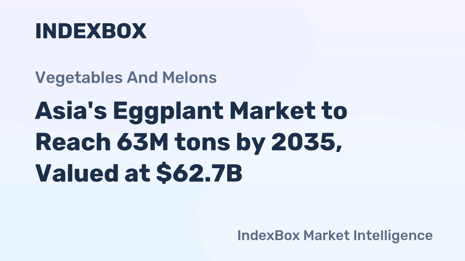 Asia's Eggplant Market to Reach 63M tons by 2035, Valued at $62.7B